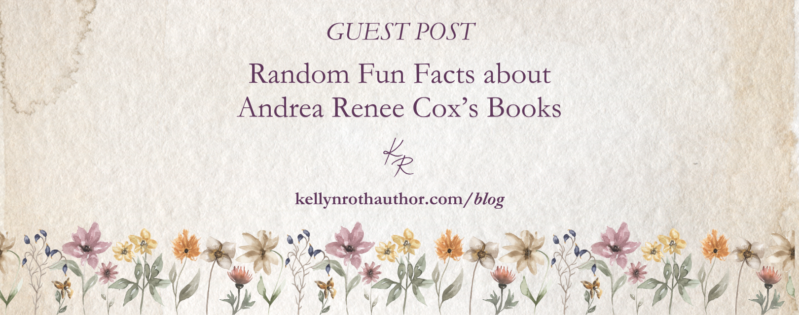 Guest Post: Random Fun Facts about Andrea Renee Cox’s Books | Kellyn ...